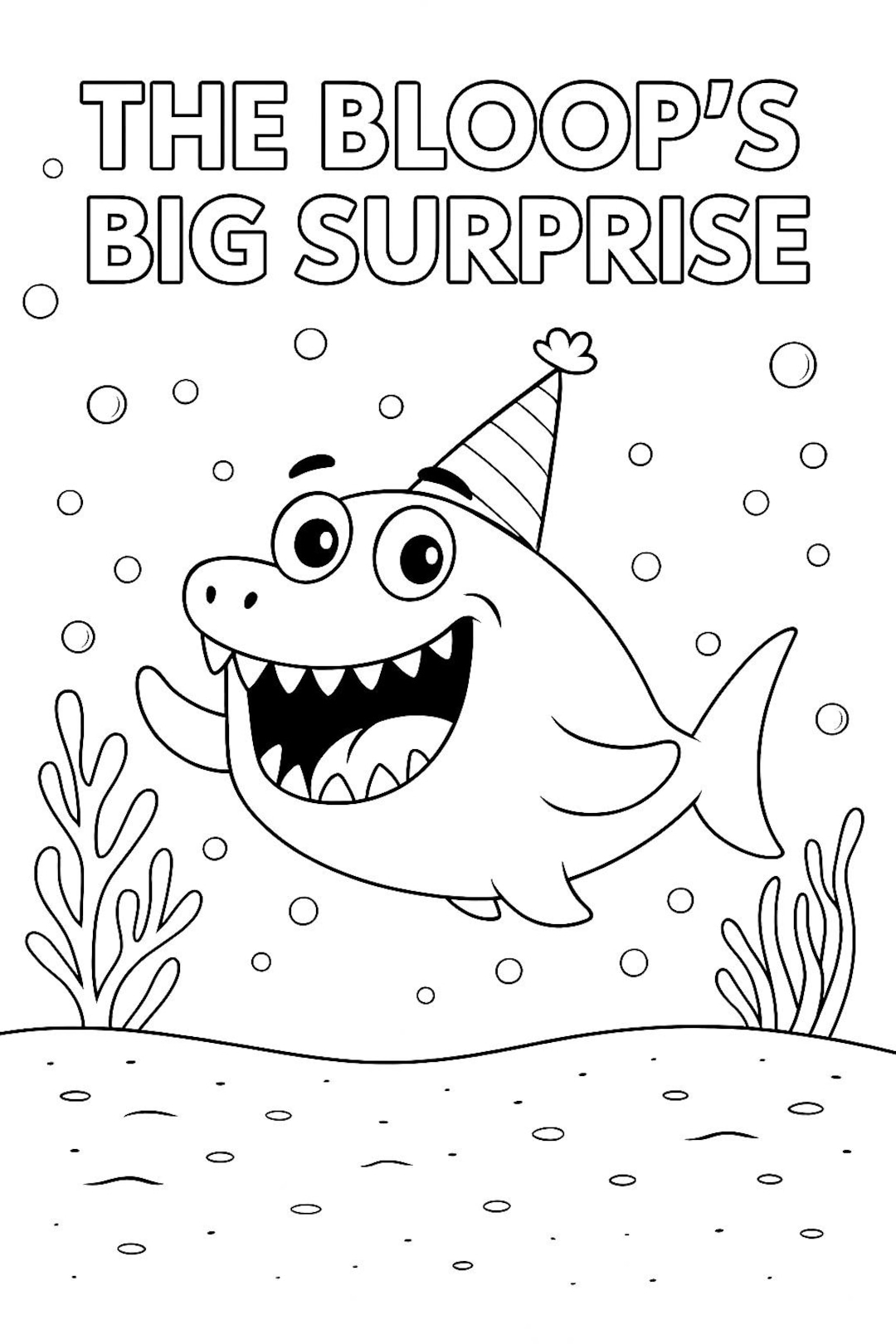 Bloop Big Surprise - Underwater Sea Monster Coloring Pages for Kids ...