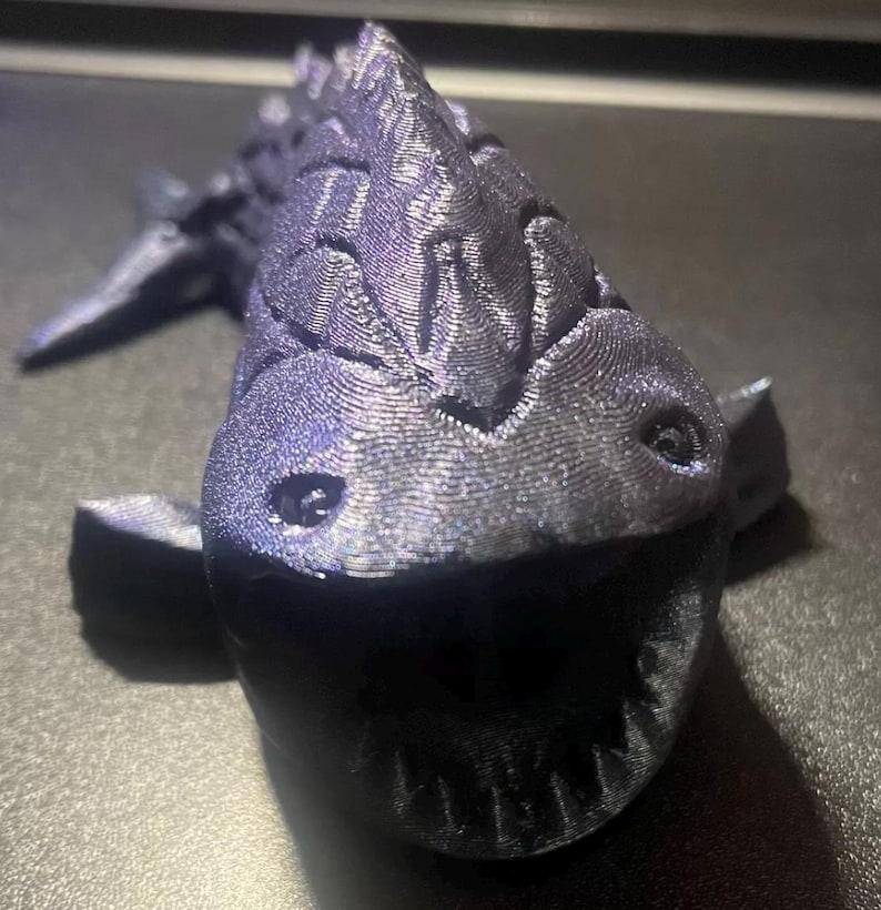 Bloop Sea Creature - Flexible 3D Printed Sea Creature Fidget Toy ...