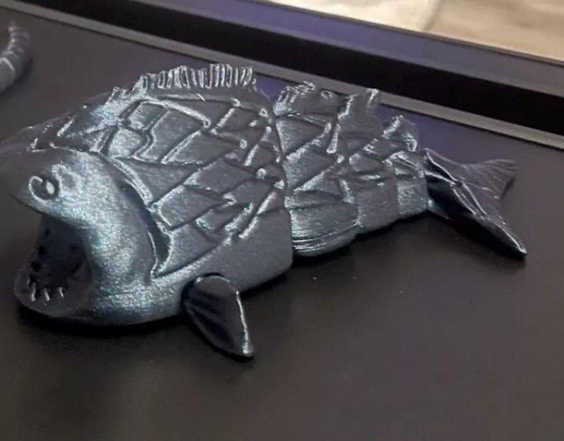 Bloop Sea Creature - Flexible 3D Printed Sea Creature Fidget Toy ...