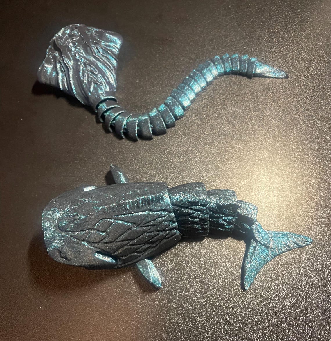 Bloop Vs. El Gran Maja Sea Creatures - Flexible 3D Printed Sea Creature ...