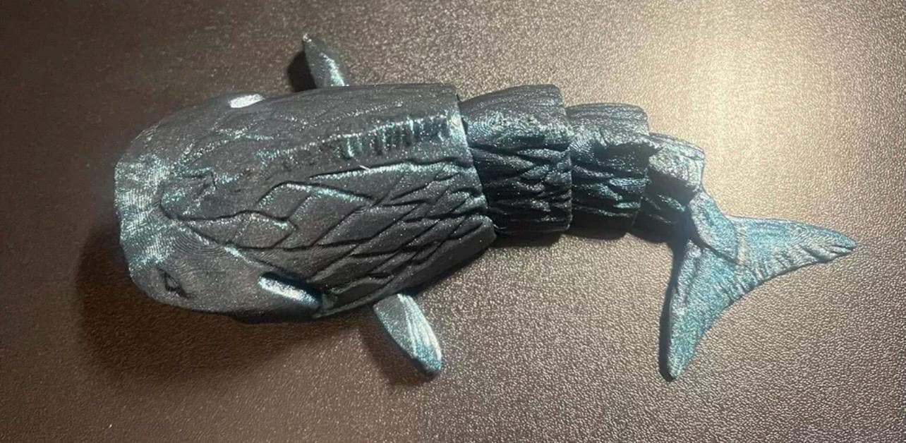 Bloop Sea Creature - Flexible 3D Printed Sea Creature Fidget Toy ...