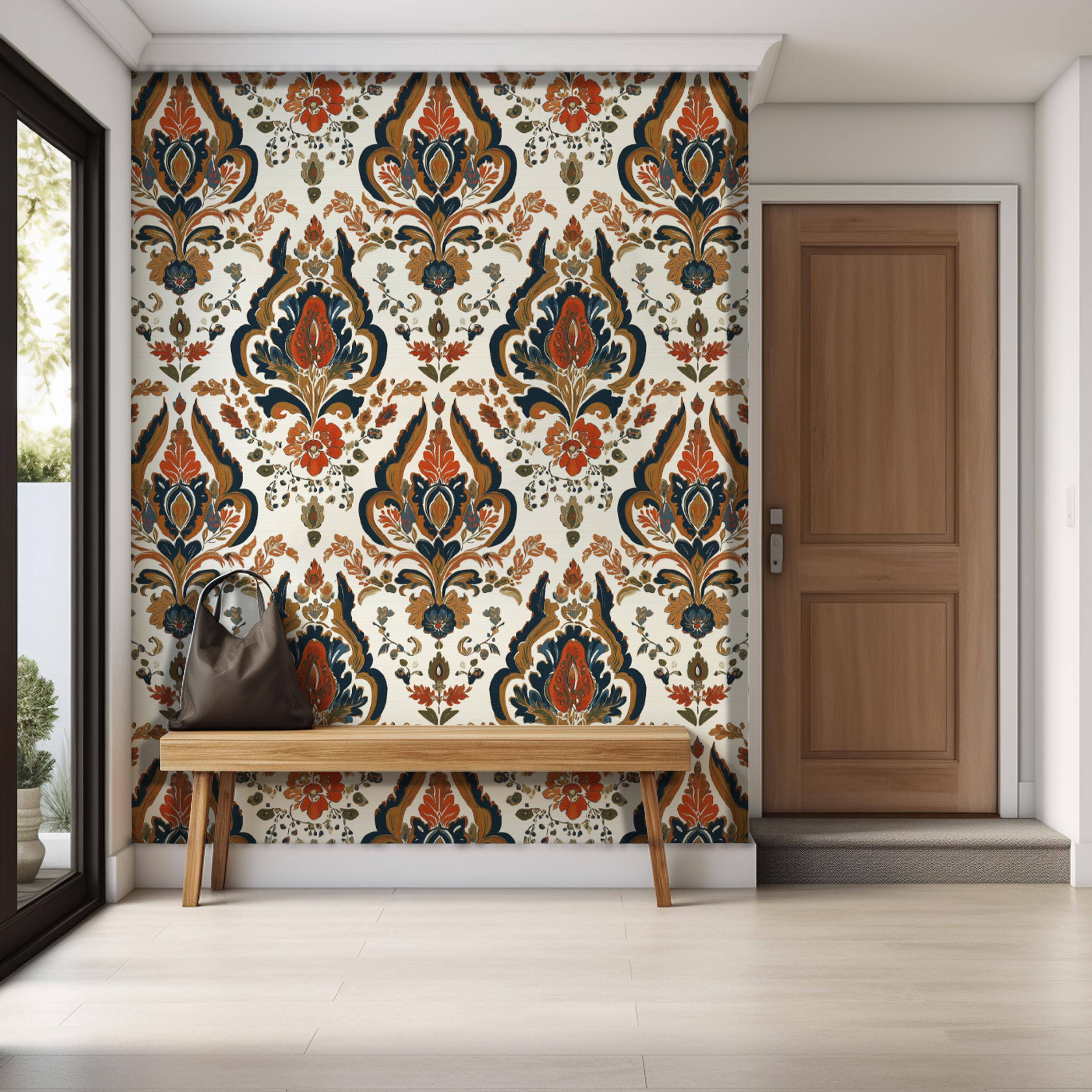 Vintage Floral Paisley Wallpaper | Classic Floral Design Inspired ...