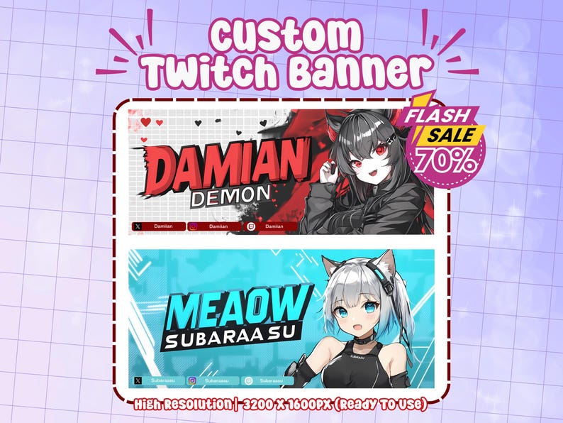 Custom Twitch Banner | Discord Banner | Twitter Banner | Youtube Banner ...