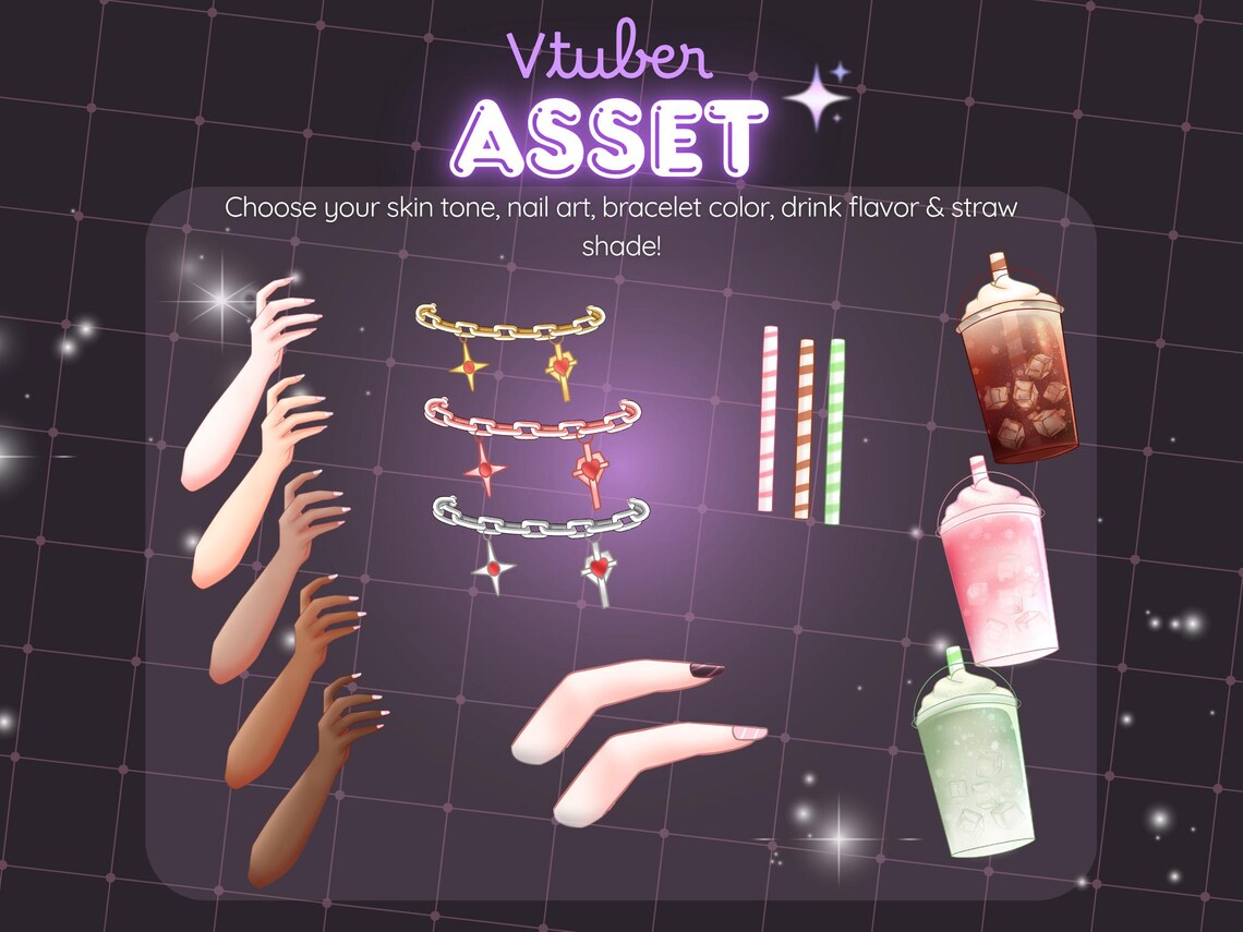 Vtuber Asset | Holding Drink Hand | Animated Boba / Coffee Pose ...