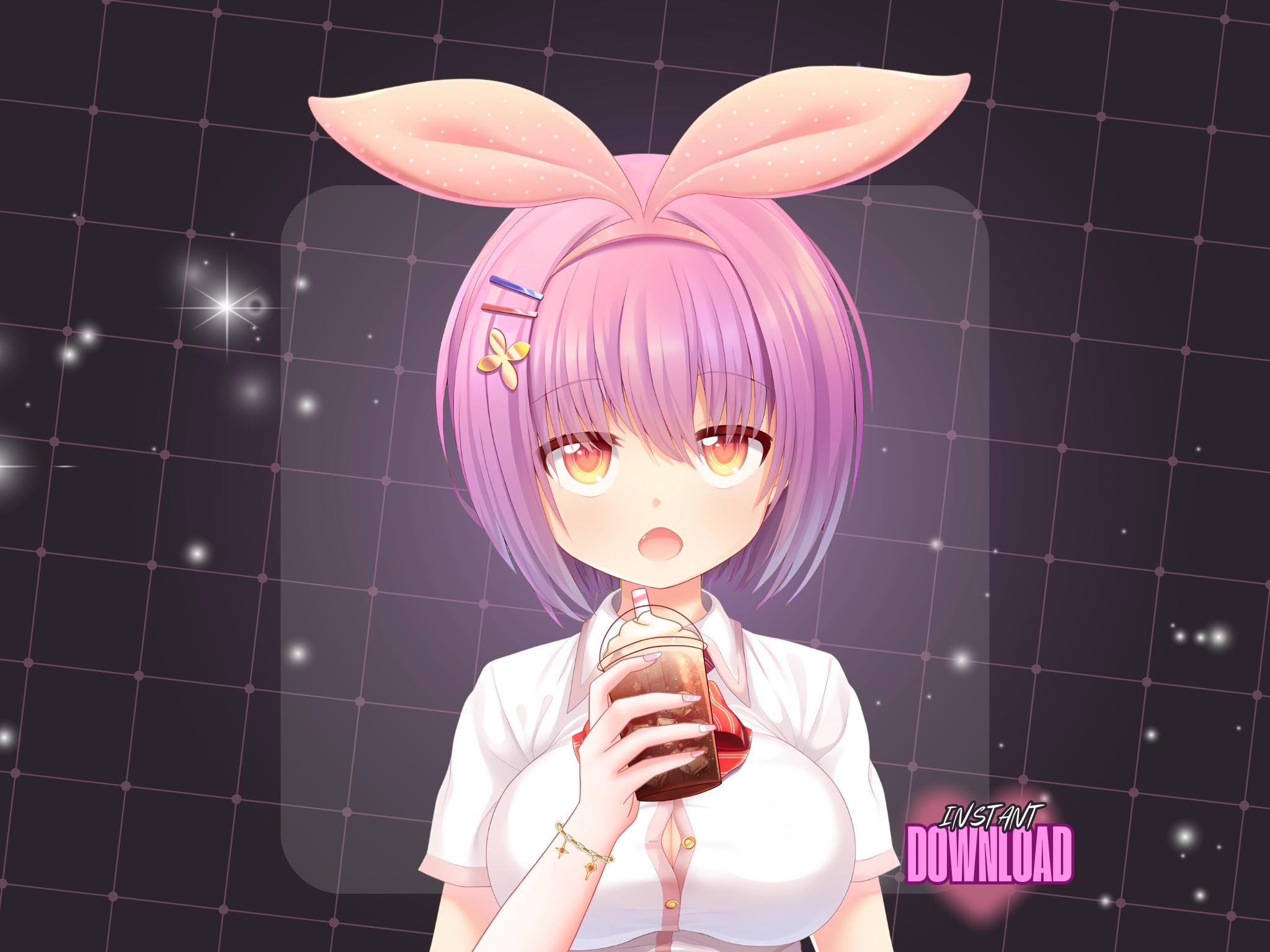 Vtuber Asset | Holding Drink Hand | Animated Boba / Coffee Pose ...