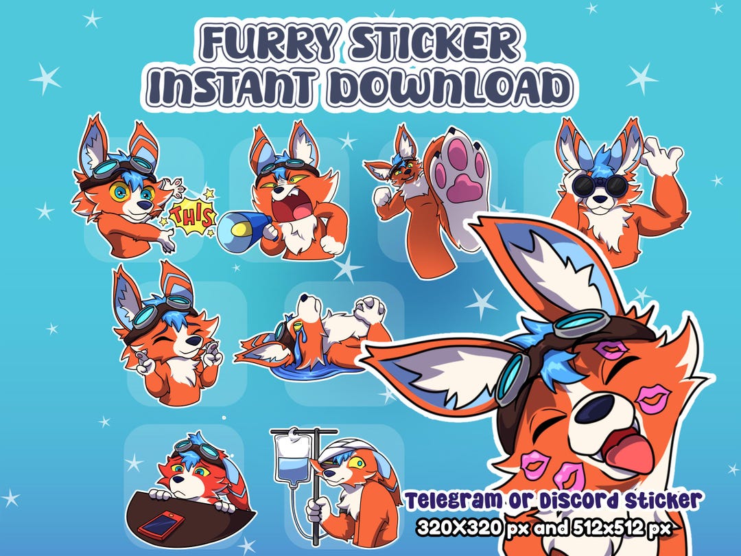 Telegram Stickers - Custom Stickers Furry for Telegram, Stickers ...