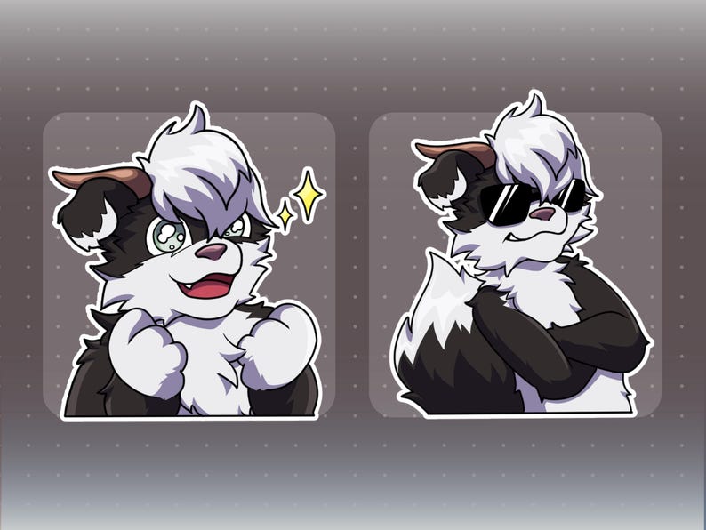 Telegram Stickers - Furry Emotes Digital Stickers Fursona, Custom ...