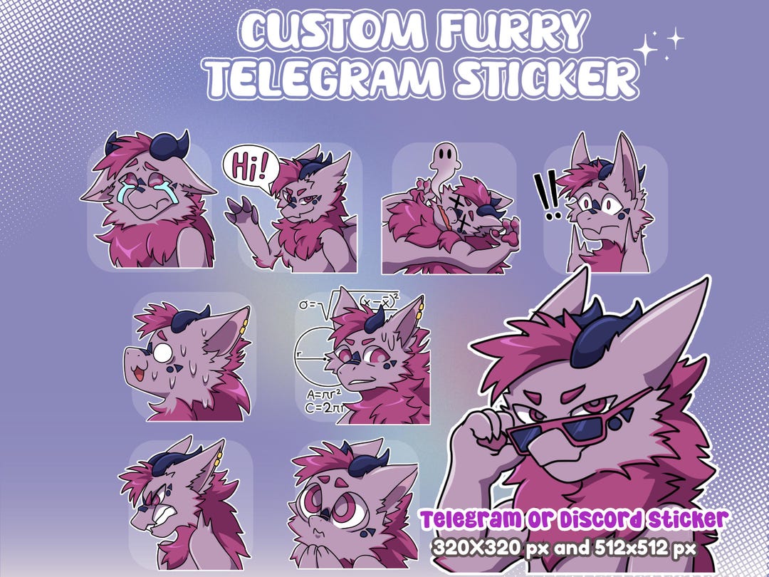 Telegram Stickers - Custom Stickers Furry for Telegram, Discord Sticker ...