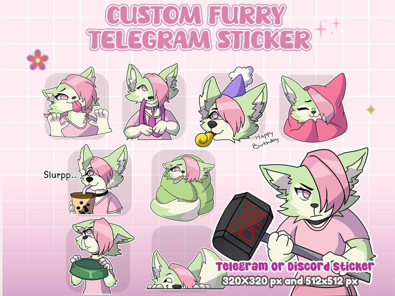 Telegram Stickers - Custom Stickers Furry for Telegram, Telegram ...