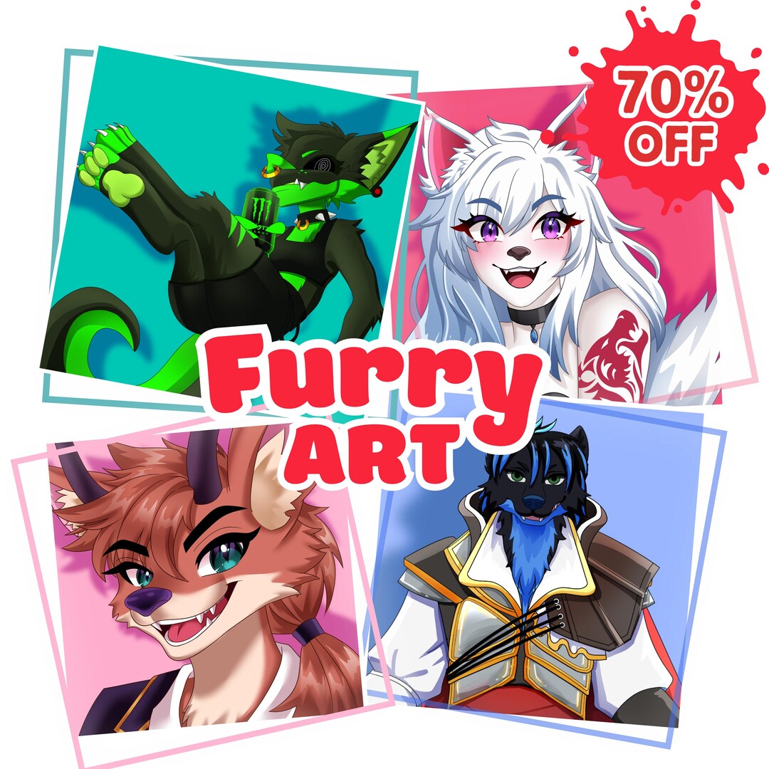 Custom Drawing Furry Art Commission, Fursona, Furry Avatar, Furry Icon ...