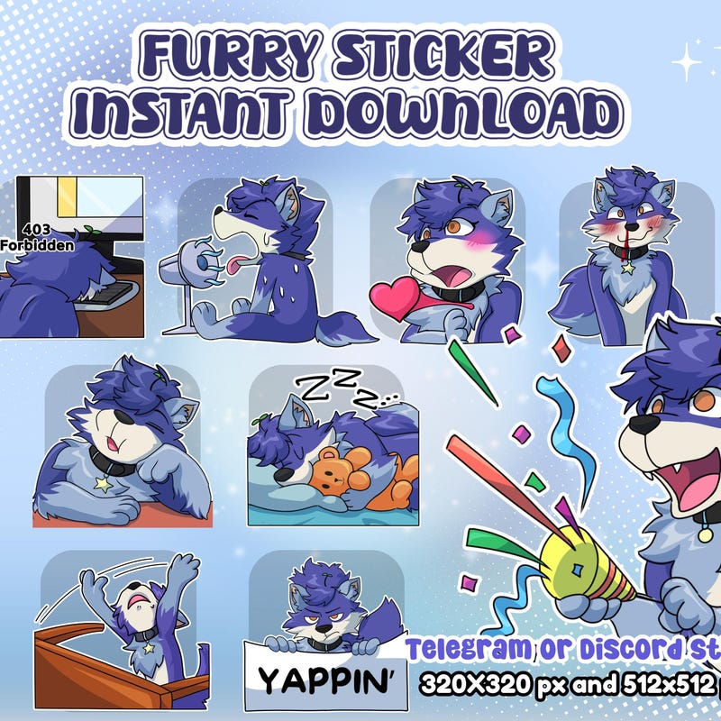 Furry Wolf Art - Etsy