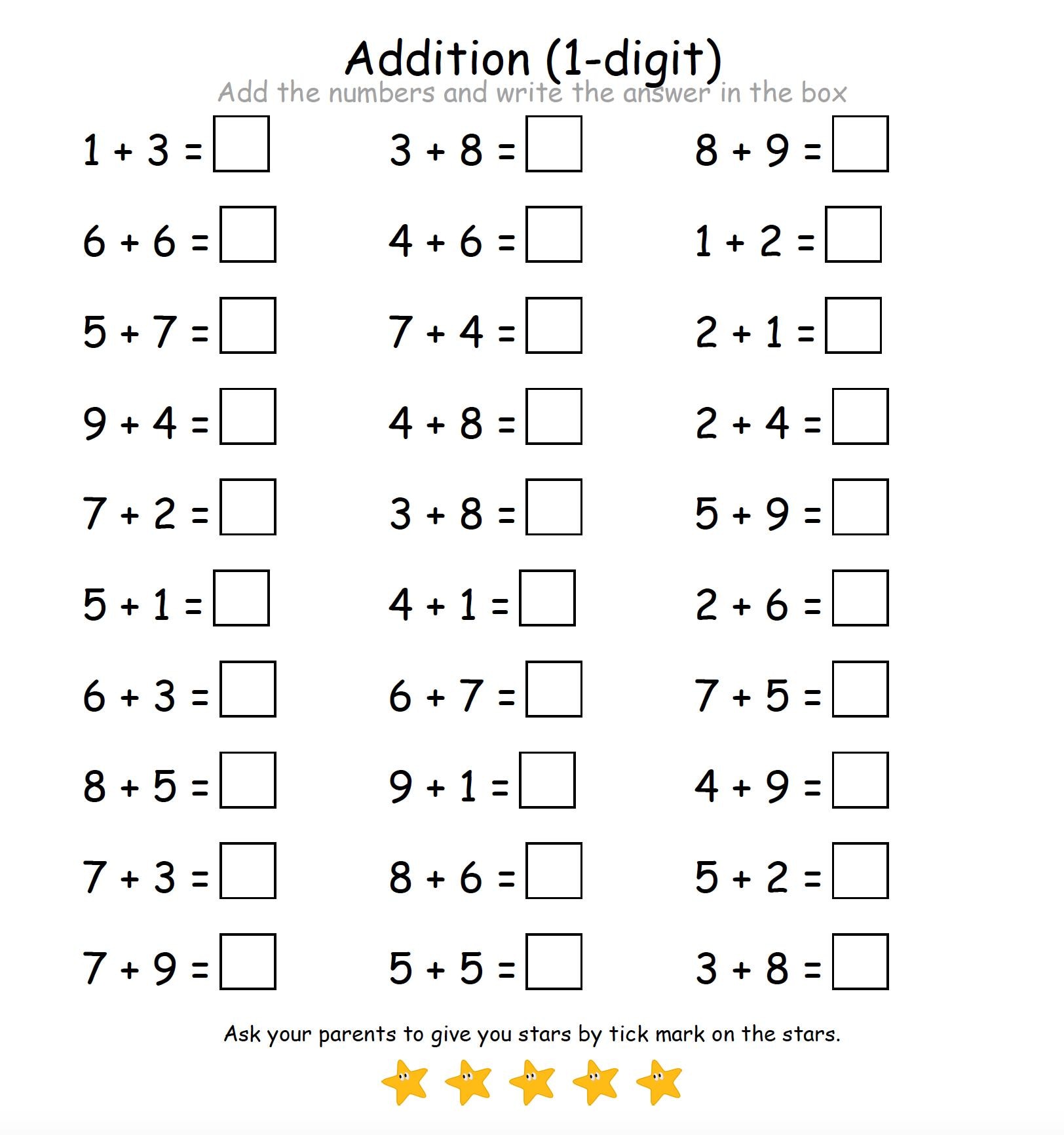 150 Printable Addition Fill in the Blanks Worksheets for Kindergarten ...
