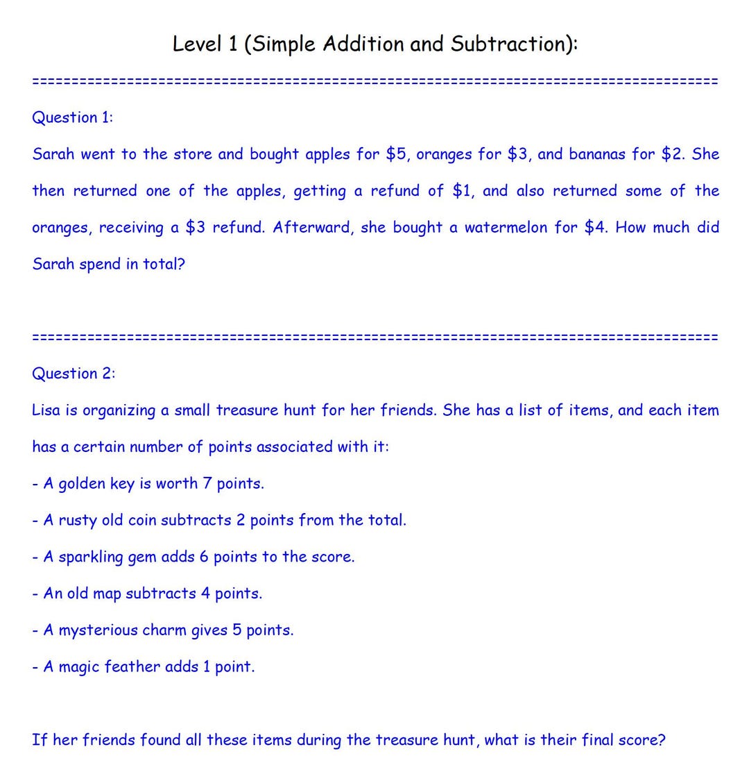 Kids Math Word Problem Worksheets, Instant Download, Printable Addition ...