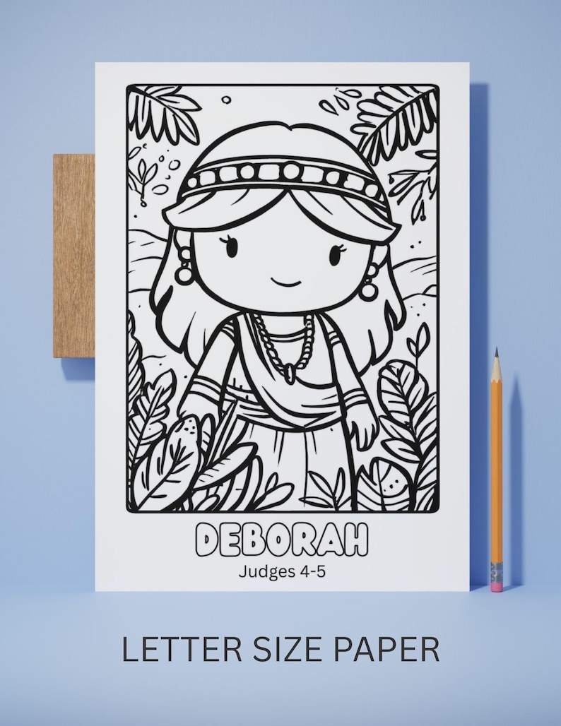 Deborah the Judge Coloring Pages, Bible Story Printable, Women of the ...