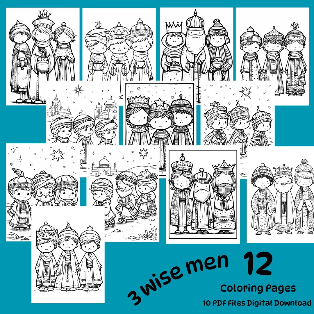 Christmas Coloring Pages, Three Wise Men Christmas Printable, Christian ...