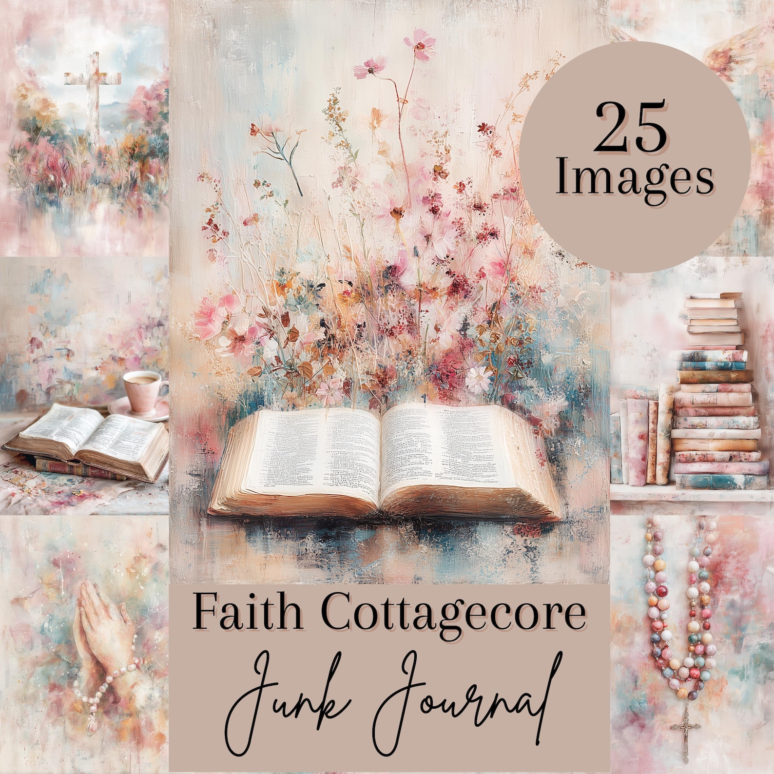 Christian Junk Journal Printables – Cottagecore Faith Ephemera Pages ...