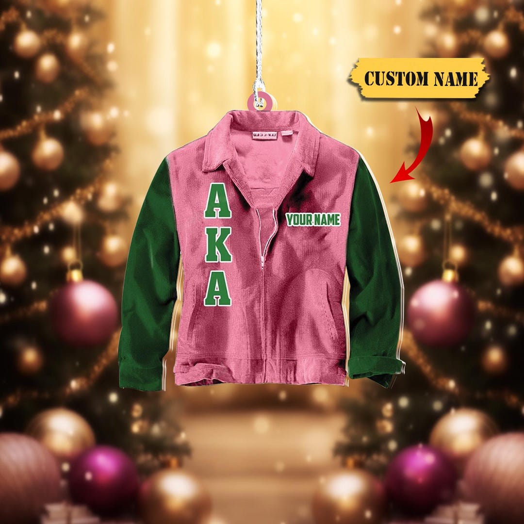 Personalized Alpha Kappa Alpha Christmas Ornaments 2D, AKA Clothing ...