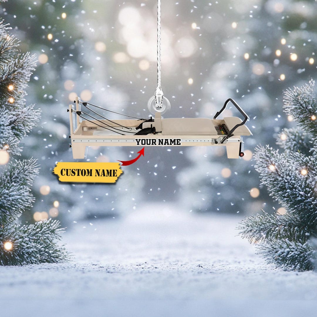 Custom Wooden Pilates Reformer Ornament 2D Personalized Christmas ...