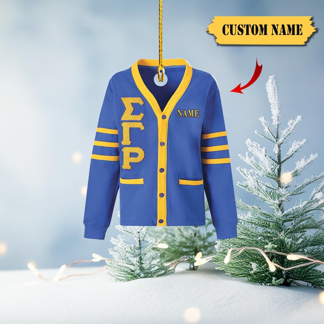 Personalized Sigma Gamma Rho Christmas Ornaments 2D, Rho Clothing ...