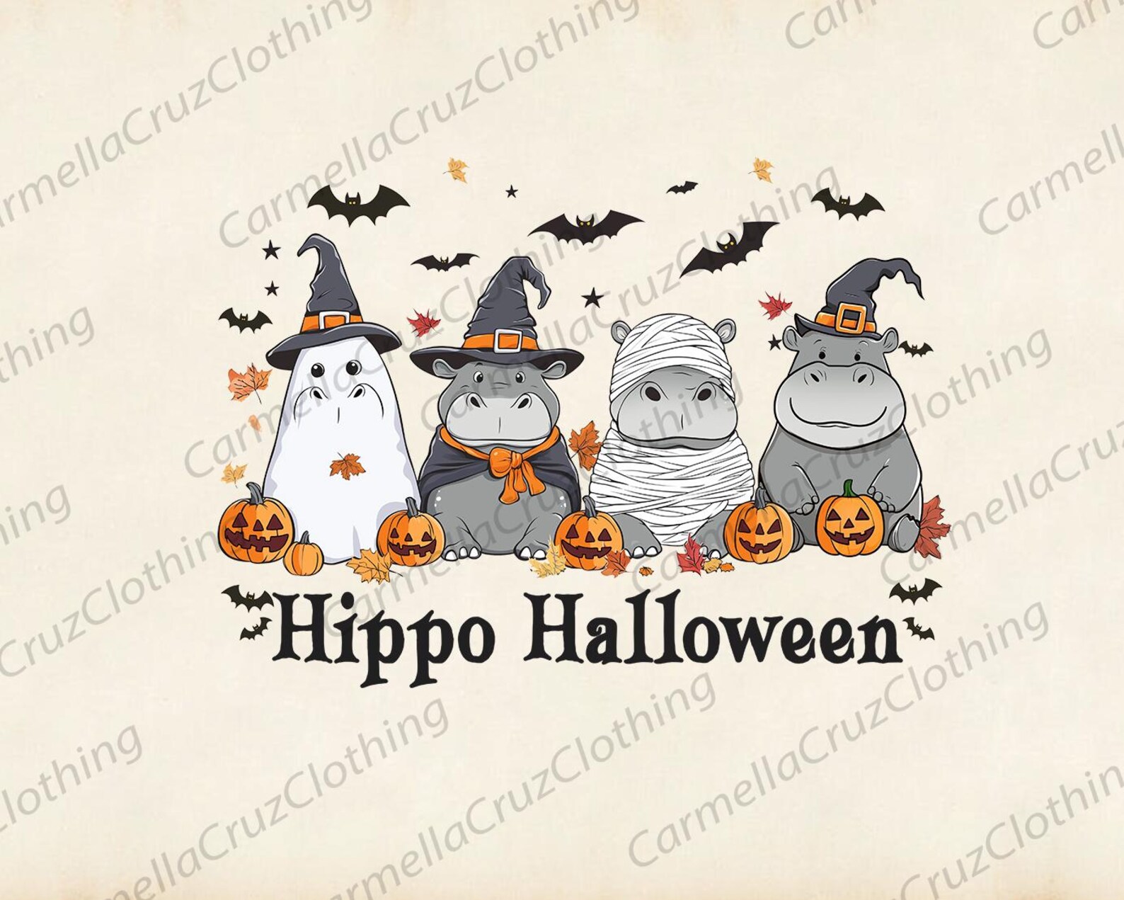 Cute Baby Hippo Moo Deng Fall Png, Boo Ghost Moo Deng Bouncy Pig ...