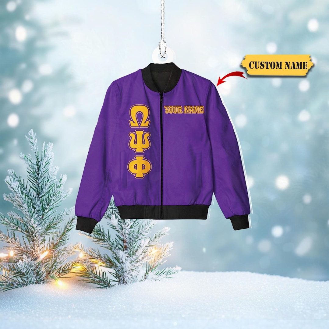 Personalized Omega Psi Phi Christmas Ornaments 2D, Psi Clothing Xmas ...