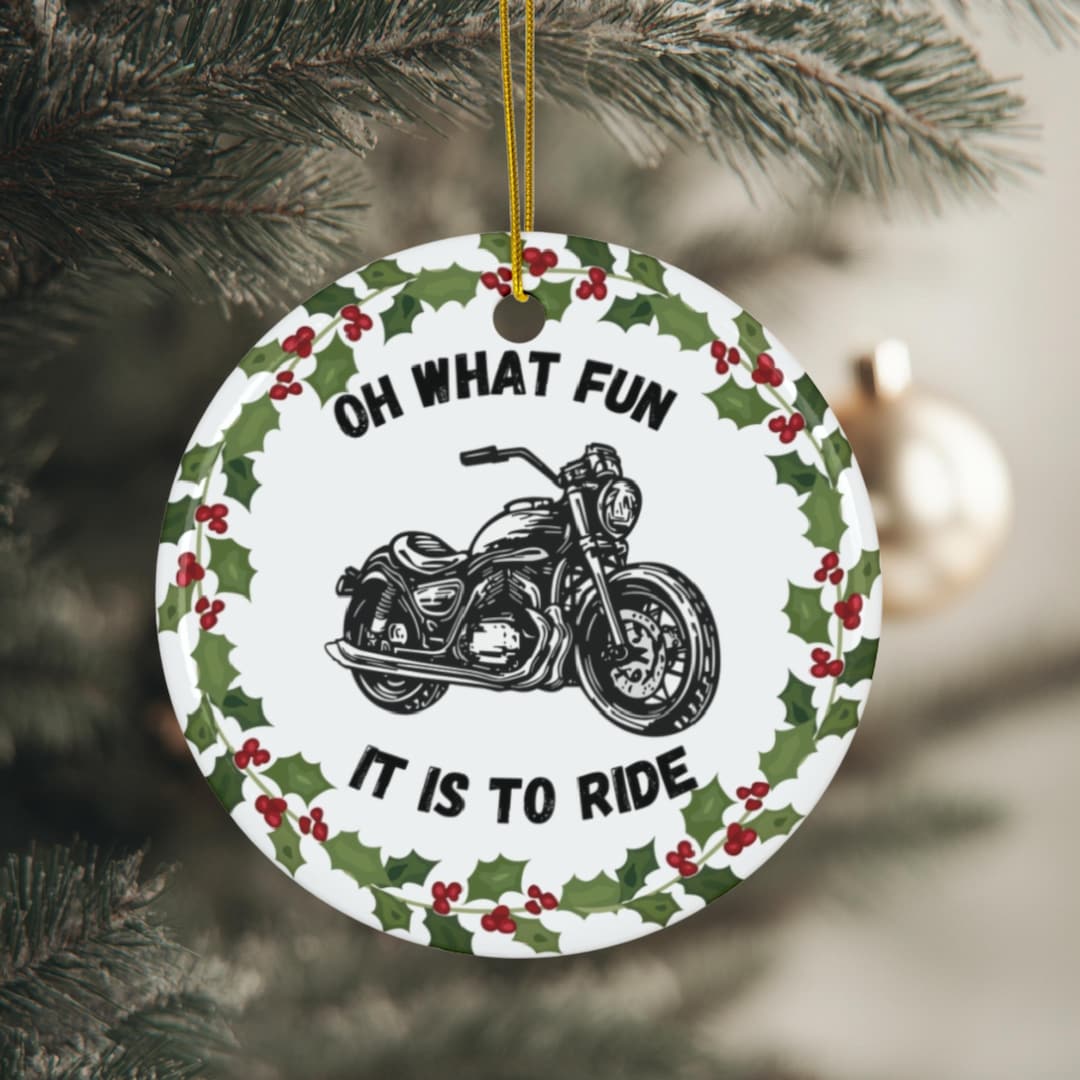 Motorcycle Christmas Ornament,perfect for Bikers and Enthusiasts, Biker ...