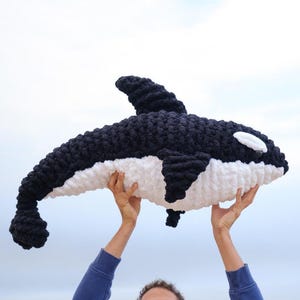 GIANT Orca Plushie! Crochet Amigurumi Hand-knit Soft, Huggable Killer ...