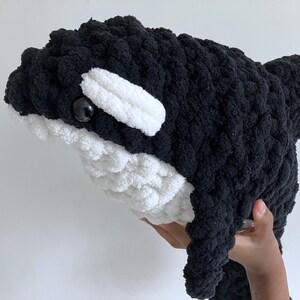Giant Orca Plushie Hand-knit/crochet Amigurumi Killer Whale Stuffed ...