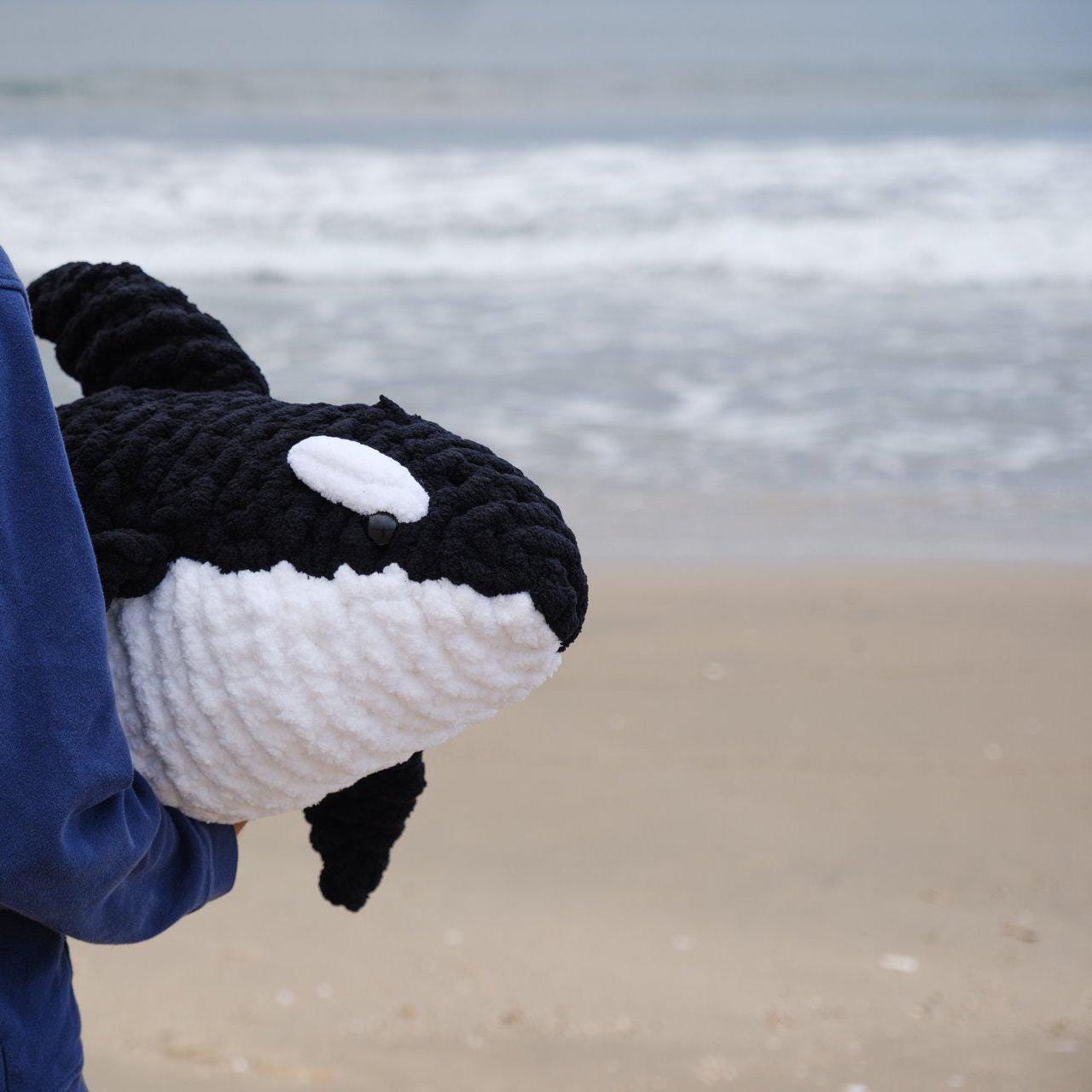 GIANT Orca Plushie! Crochet Amigurumi Hand-knit Soft, Huggable Killer ...