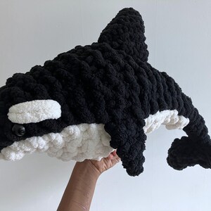 Giant Orca Plushie Hand-knit/crochet Amigurumi Killer Whale Stuffed ...