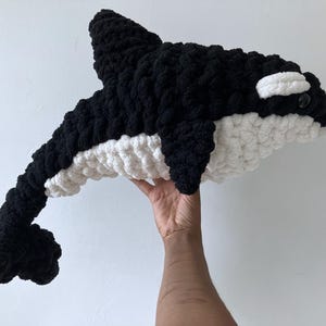 Giant Orca Plushie Hand-knit/crochet Amigurumi Killer Whale Stuffed ...