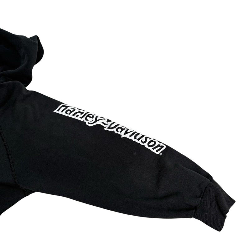 80s 3d Emblem Harley Davidson Hoodie Logo Crest Double Sided Bassett ...