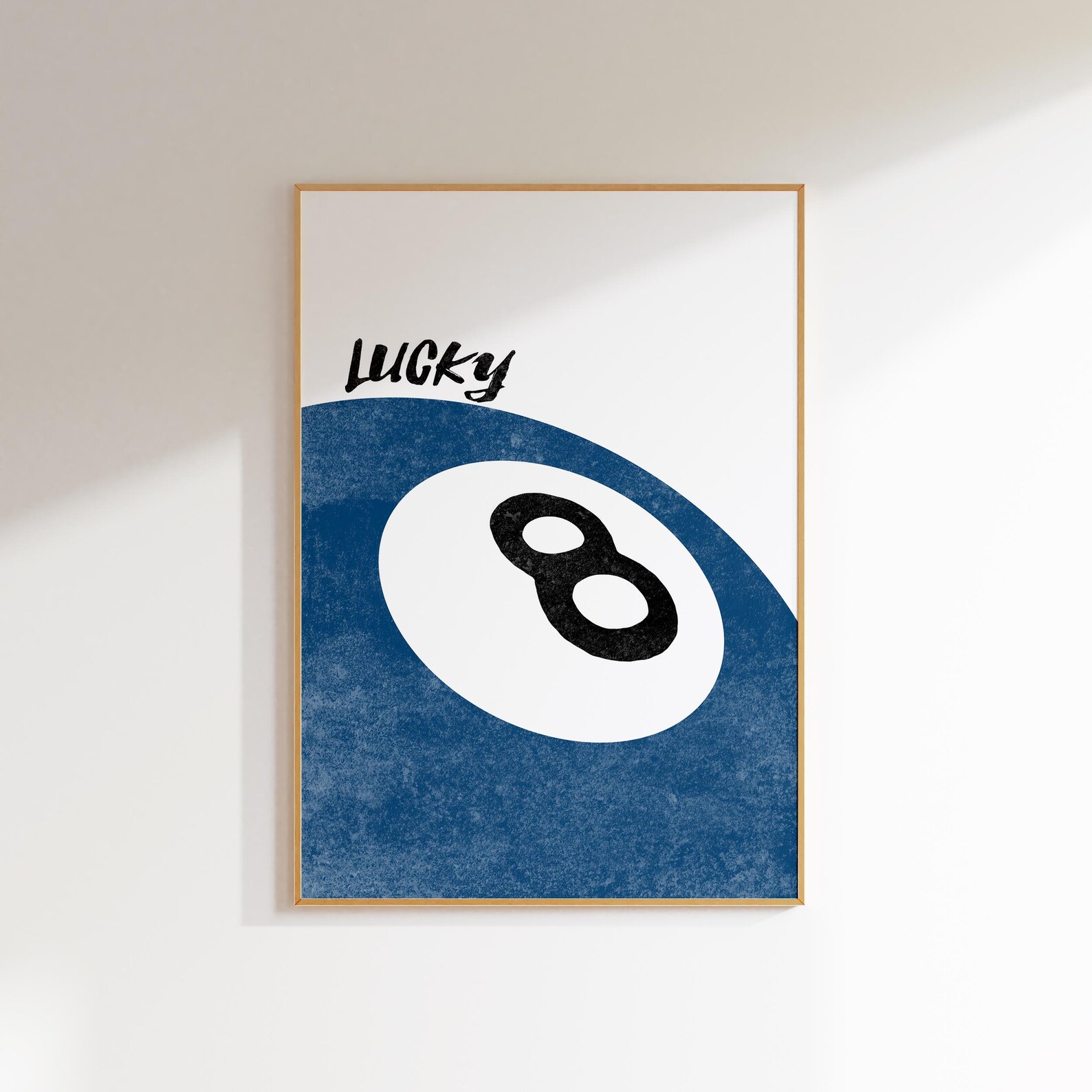 Eight Ball Print Navy Blue Wall Art Aesthetic Room Decor Y2k Poster ...