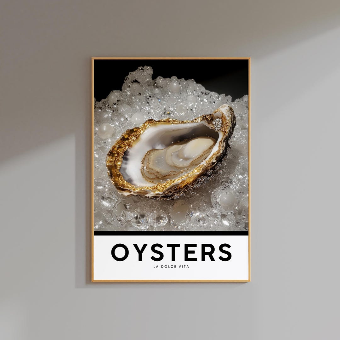 La Dolce Vita Print Oyster Art Old Money Home Office Aesthetic Decor ...