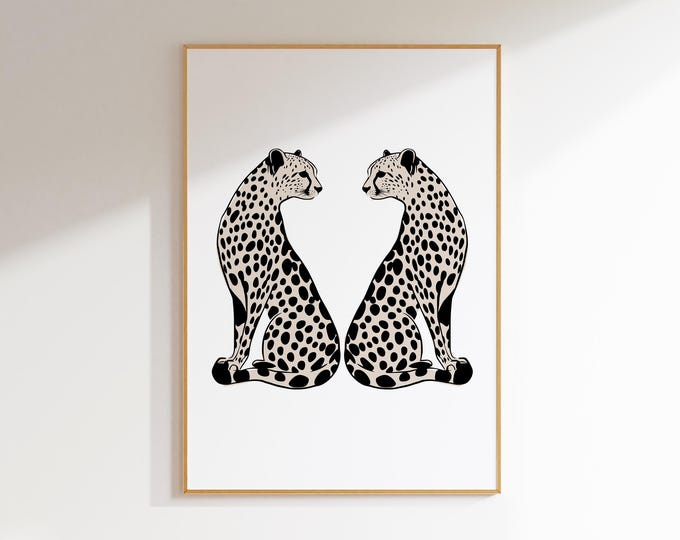 Cheetah Wall Art Trendy Wall Art Ace of Hearts Print Aesthetic Room ...