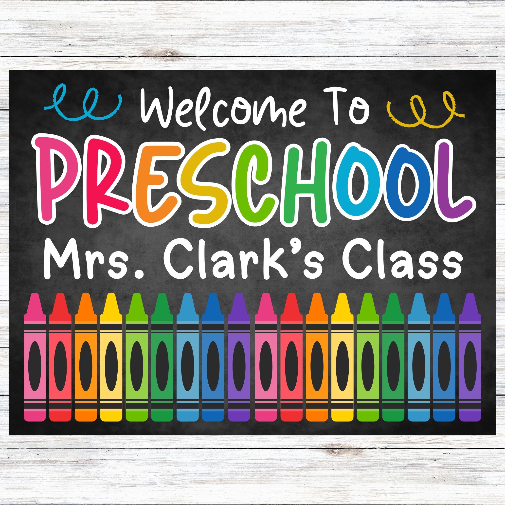 Personalized Welcome to Kindergarten Printable Sign, Custom Welcome to ...