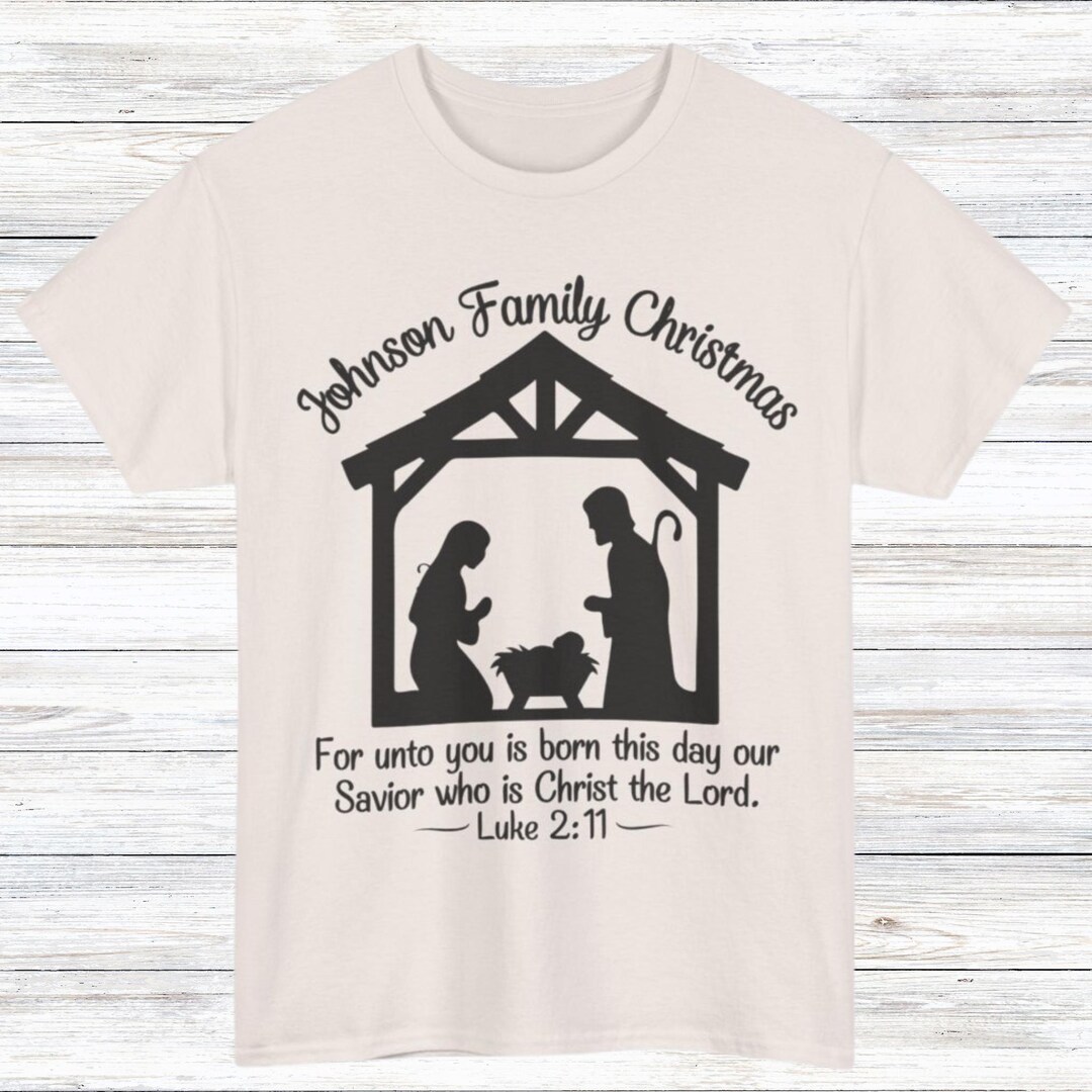 Personalized Nativity Family Shirts, Christian Family Christmas Tees ...