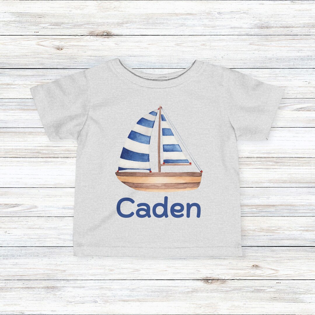 Personalized Sailboat Baby Boy Shirt, Custom Nautical Infant Tee ...
