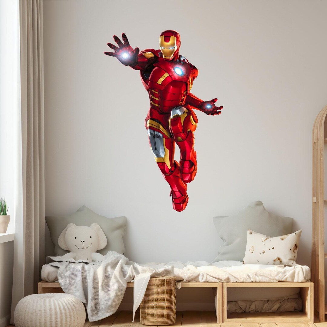 Iron Man Wall Decals for Kids Room Wall Sticker Kids Room Iron Man ...