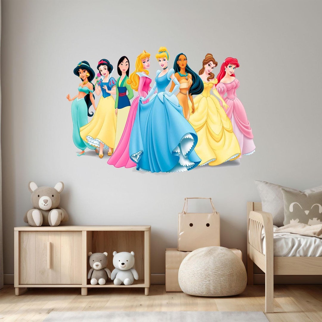 Disney Princesses Wall Decals All Princesses Wall Stickers for Kids ...