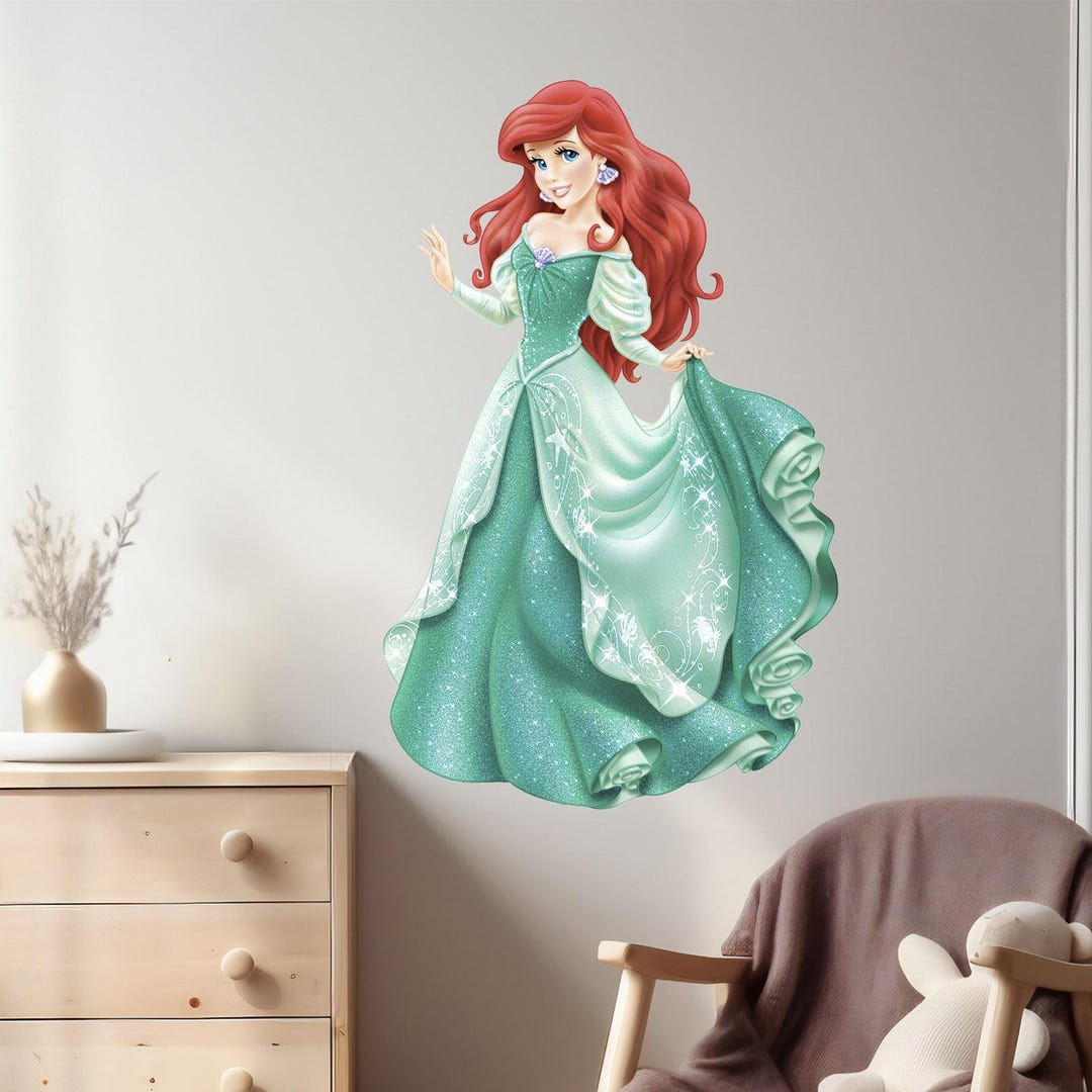 Ariel Wall Decals Little Mermaid Dancing at the Ball Disney Princess ...