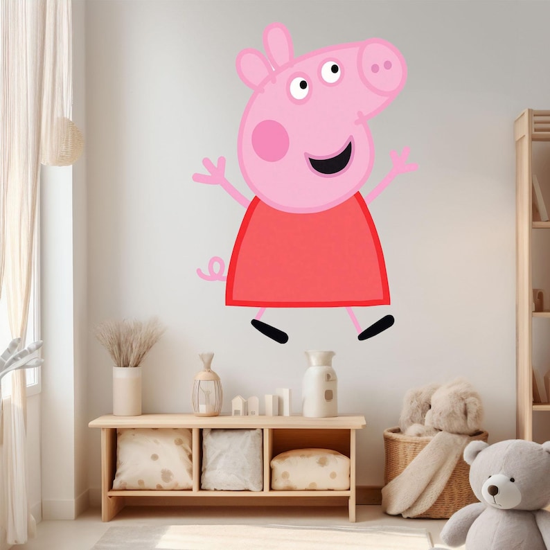 Peppa Pig Wall Decals for Kids Room Wall Sticker Kids Room Peppa Pig ...