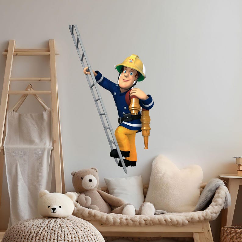 Fireman Sam Wall Decals for Kids Room Wall Sticker Kids Room Fireman ...