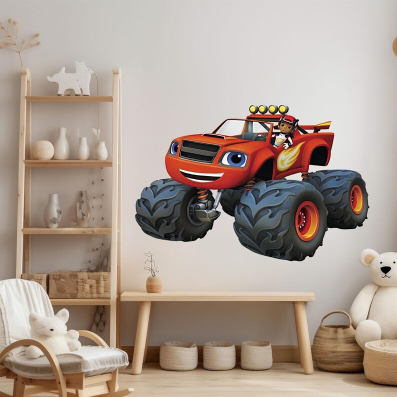 Blaze and the Monster Machines Wall Decals for Kids Room Wall Sticker ...