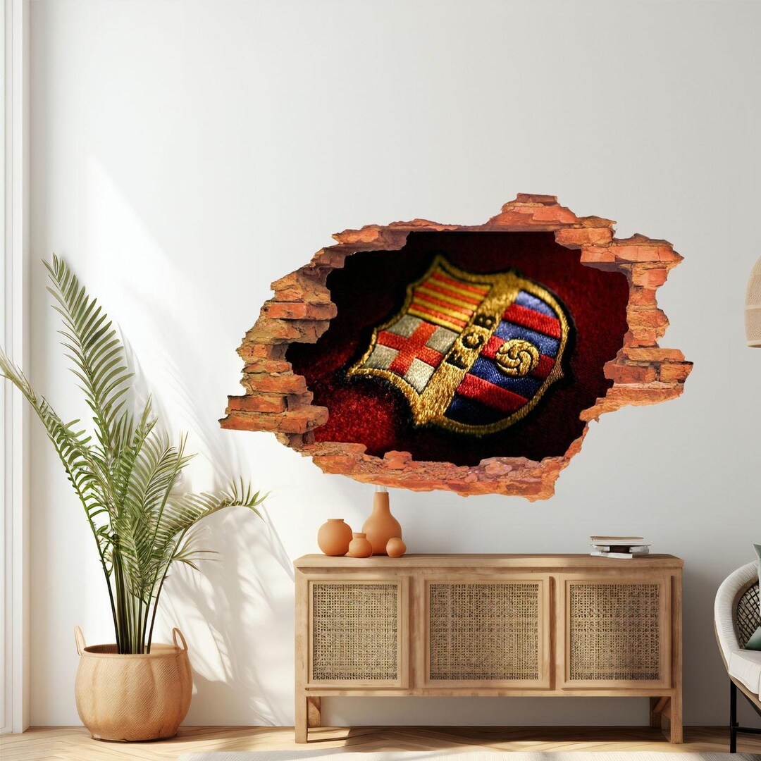 FC Barcelona Crest Wall Decals Kids Room Wall Stickers, Football Room ...
