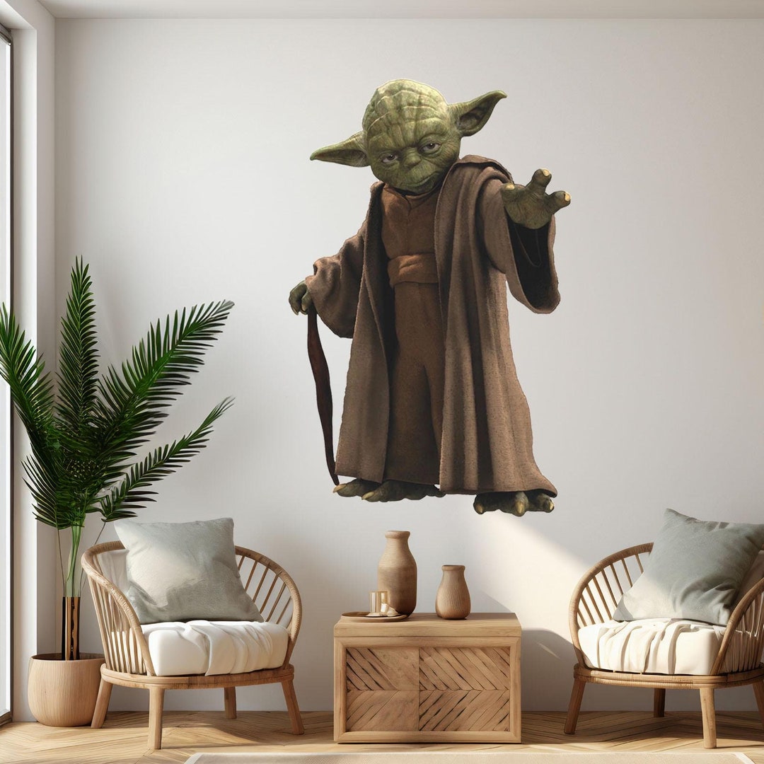 Star Wars Yoda Wall Decals Jedi Master Wall Stickers for Kids Room ...