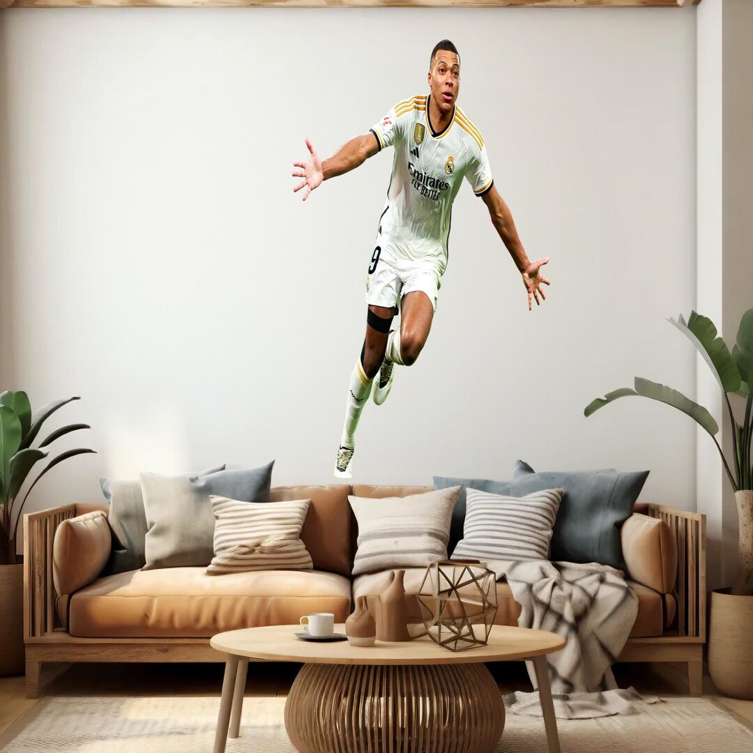 Kylian Mbappe Wall Decals for Kids Room Wall Sticker Kids Room Kylian ...