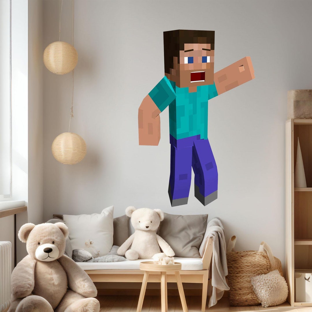 Minecraft Wall Decals for Kids Room Wall Sticker Kids Room Minecraft ...
