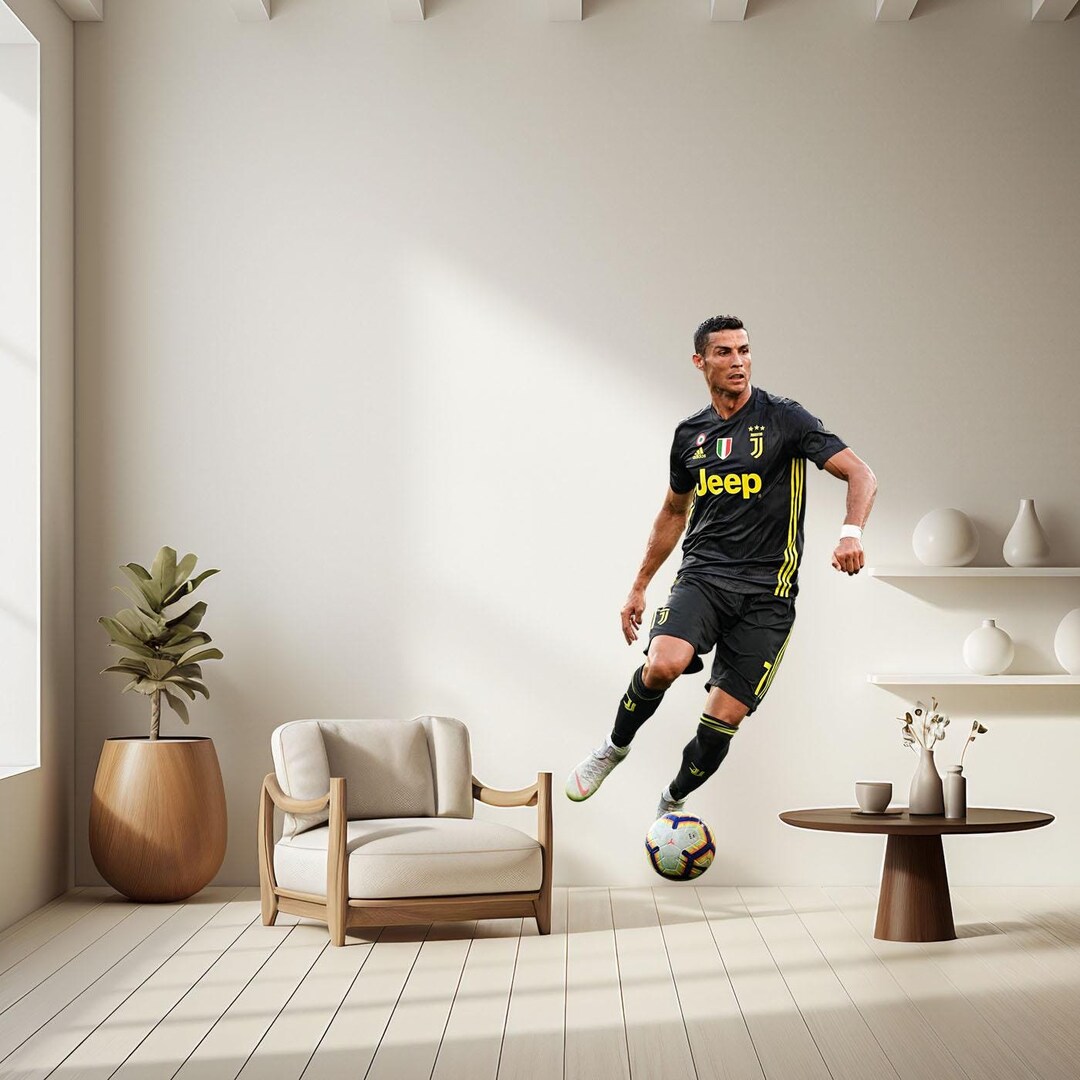 Ronaldo Wall Decals for Kids Room Wall Sticker Ronaldo Kids Room Girls ...