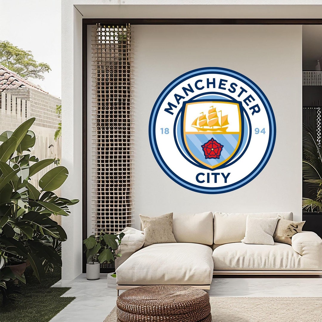 Manchester City Logo Wall Decals Kids Room Decor, Boys Room Stickers ...
